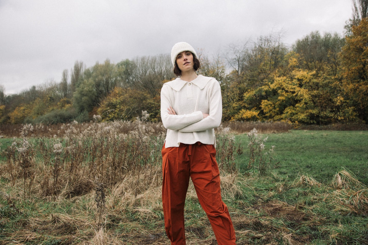 Rini Recycled Wool Jumper in Off-White | Beaumont Organic