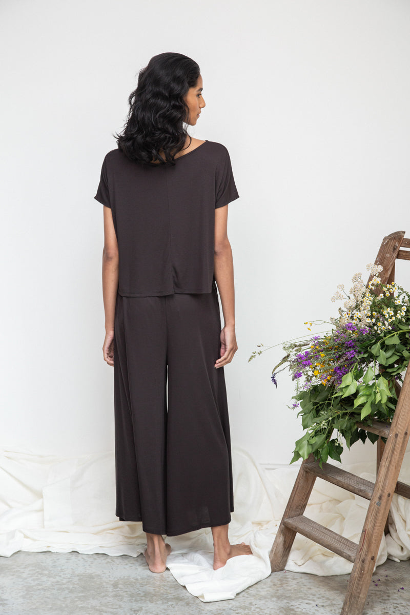 Pixie-Lou Lyocell Top in Charcoal | Beaumont Organic