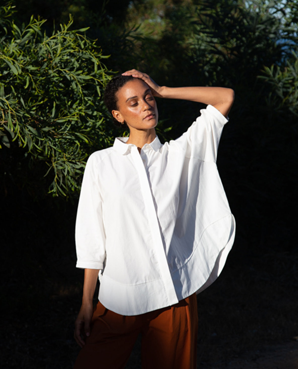 Everly Organic Cotton Shirt In White | Beaumont Organic