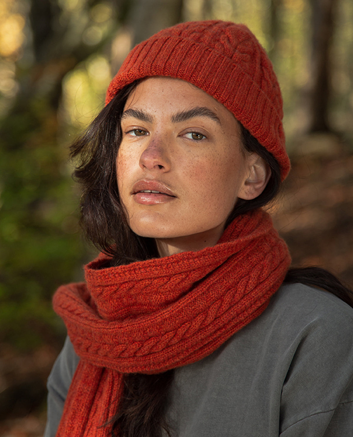Brogan Lambswool Hat in Brick | Beaumont Organic