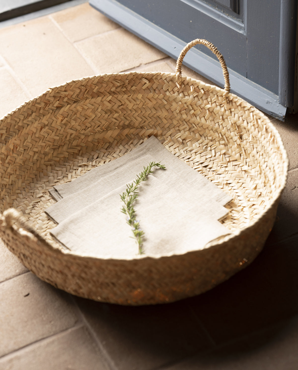 Savanna Spinner Basket in Natural | Beaumont Organic