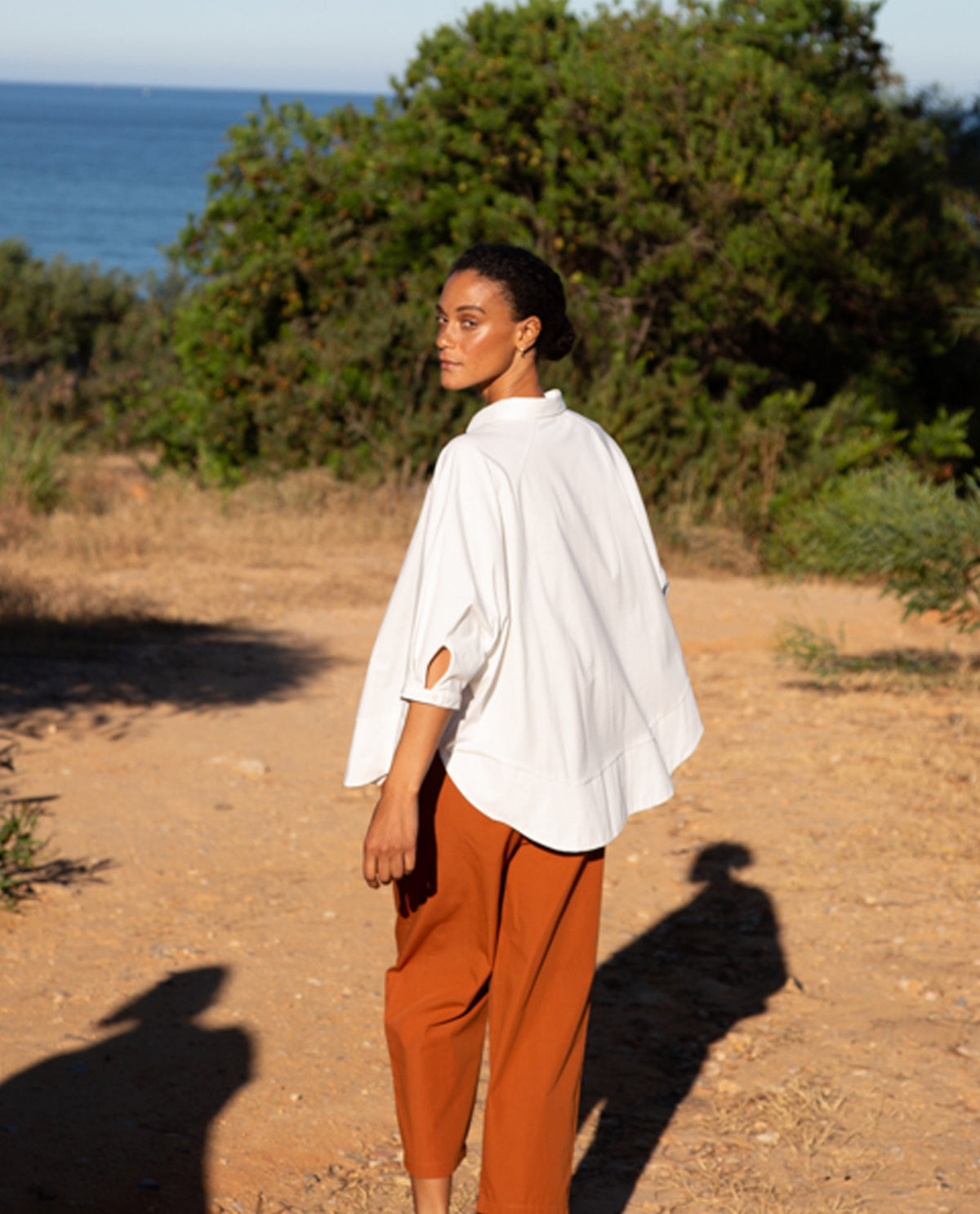 Everly Organic Cotton Shirt In White | Beaumont Organic