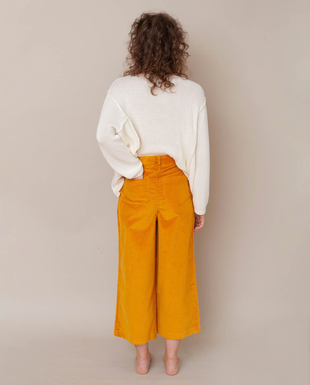 Tracey-Ann Organic Cotton Trouser In Sun | Beaumont Organic