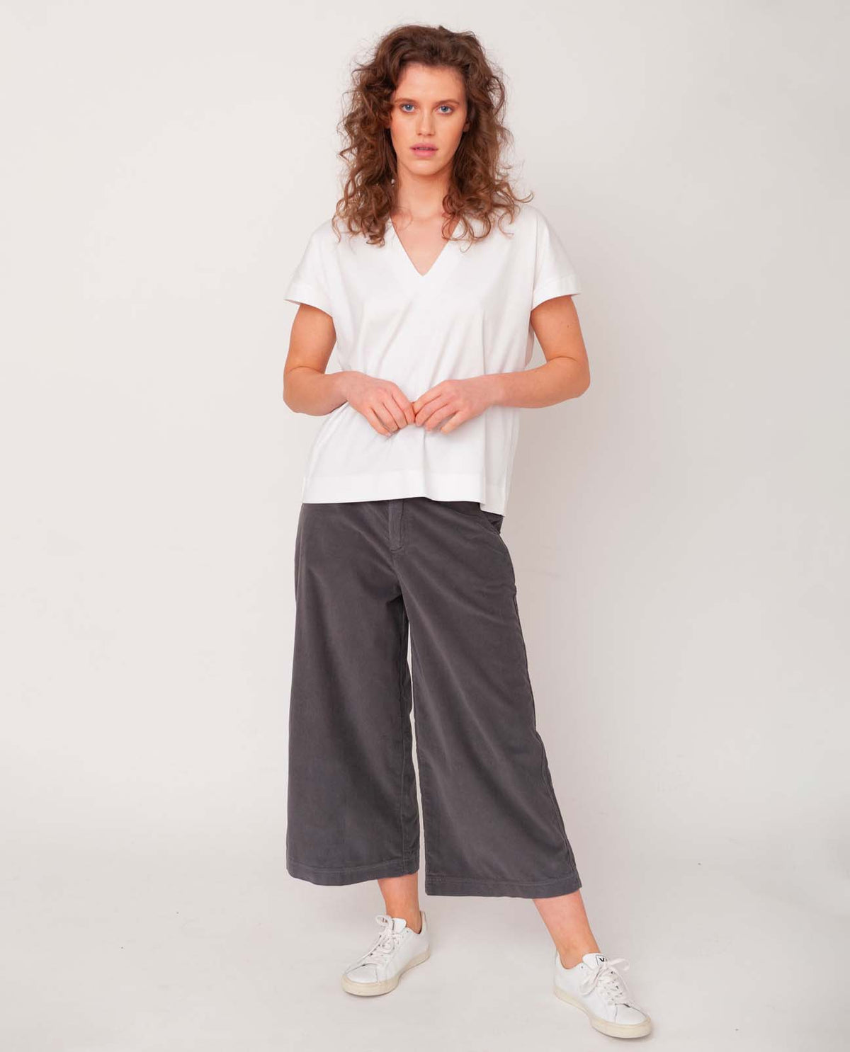 Tracey Organic Cotton Trouser In Slate | Beaumont Organic